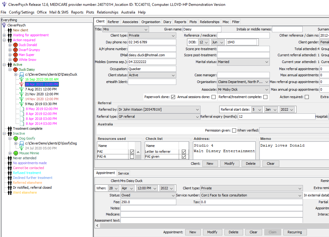 CleverPsych FREE practice management software